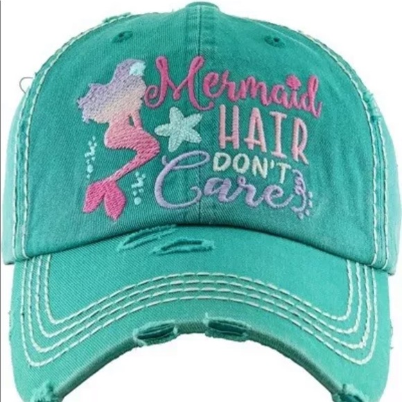 Accessories | New Washed Distressed Mermaid Hair Baseball Hat | Poshmark